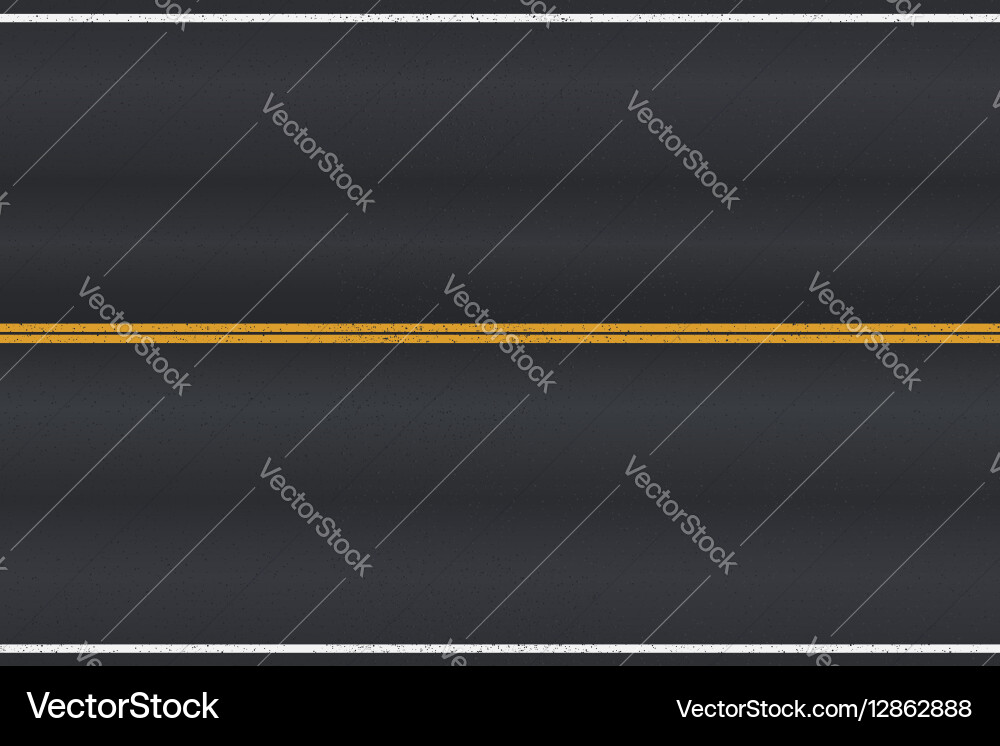 Asphalt road texture with white stripes Royalty Free Vector