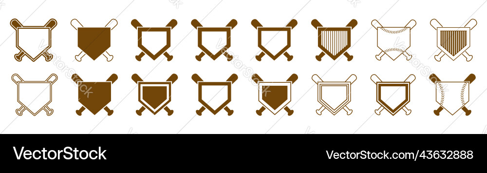 Baseball home plate icon template Royalty Free Vector Image