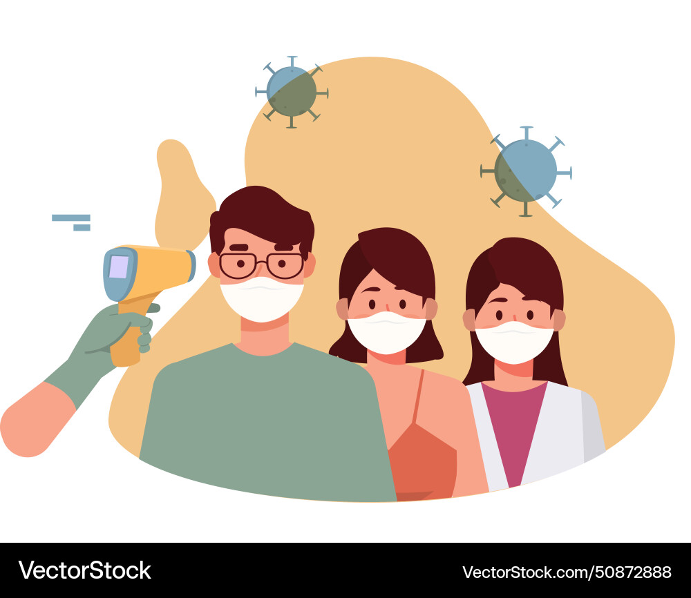 Checked body temperature Royalty Free Vector Image