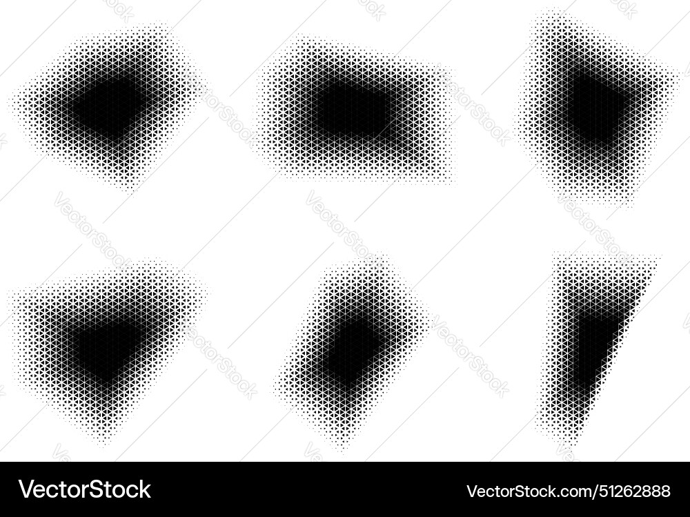 Halftone triangle pattern reprographic technique Vector Image