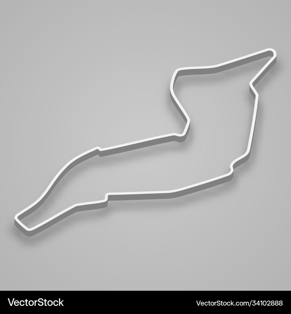 Imola Circuit - Formula 1 Track Royalty Free Vector Image