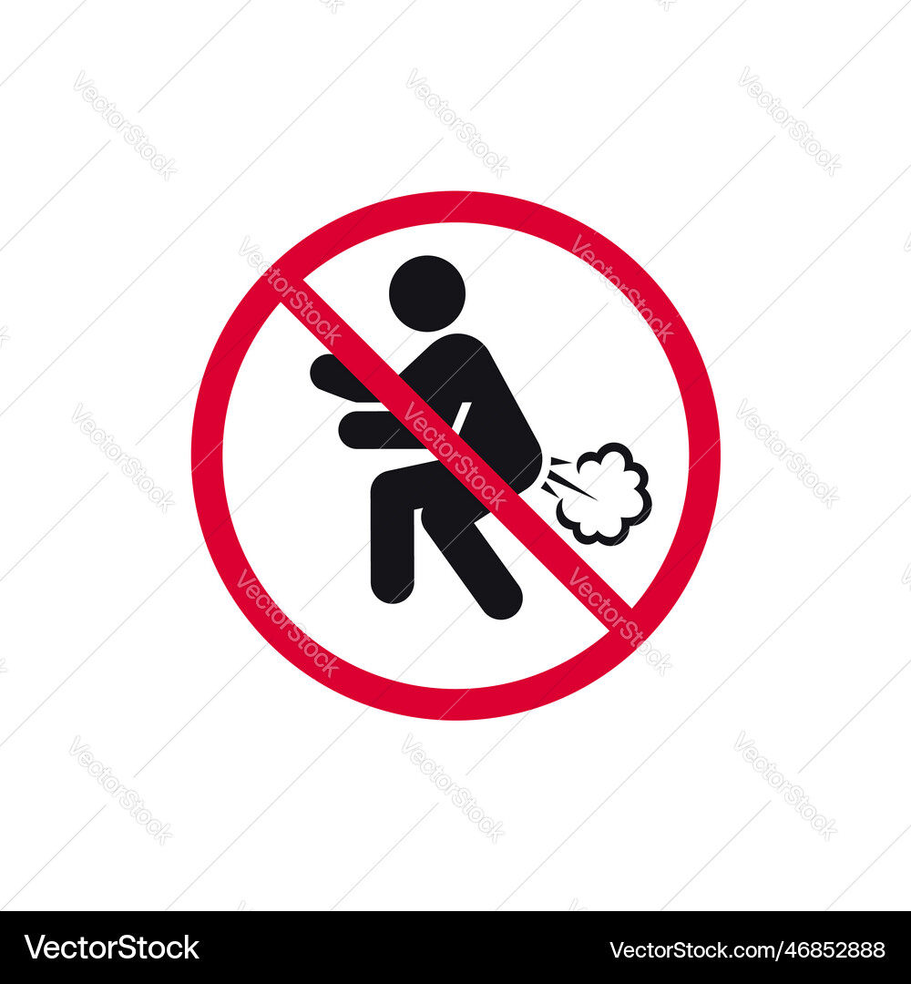 No Fart Sign - Forbidden Royalty Free Vector Image