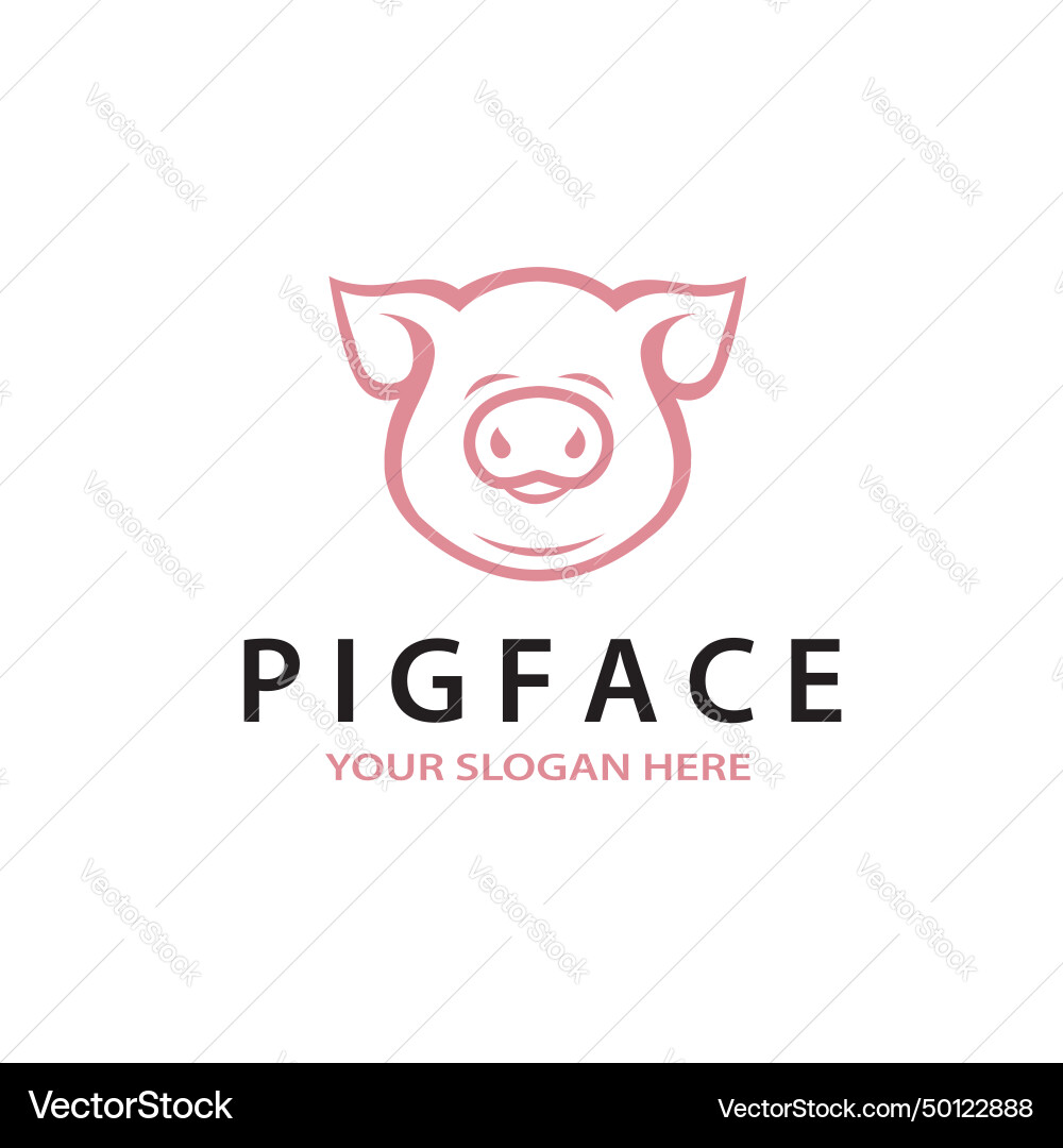 Pig face Royalty Free Vector Image - VectorStock