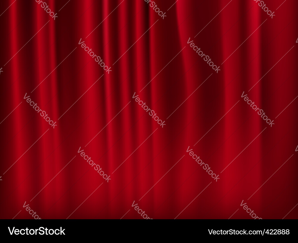 Red curtain background Royalty Free Vector Image