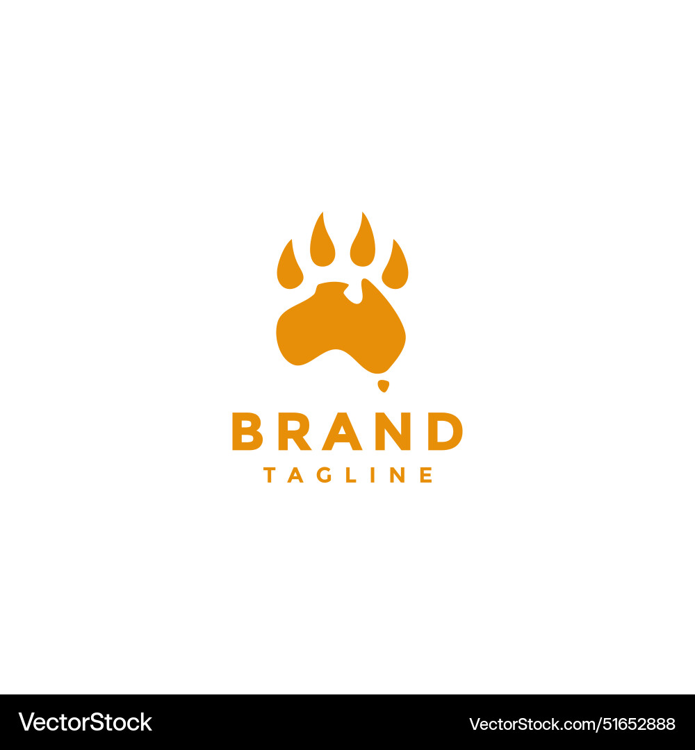 Simple australian wild trail logo design Vector Image