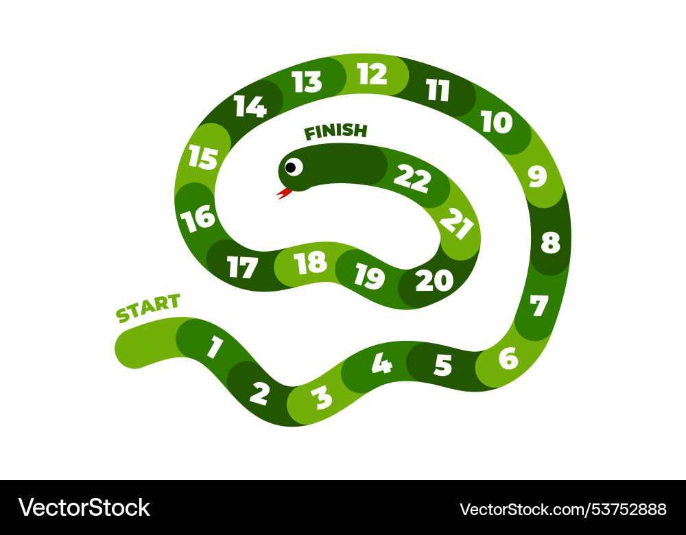 Snake board game for kids funny platform Vector Image