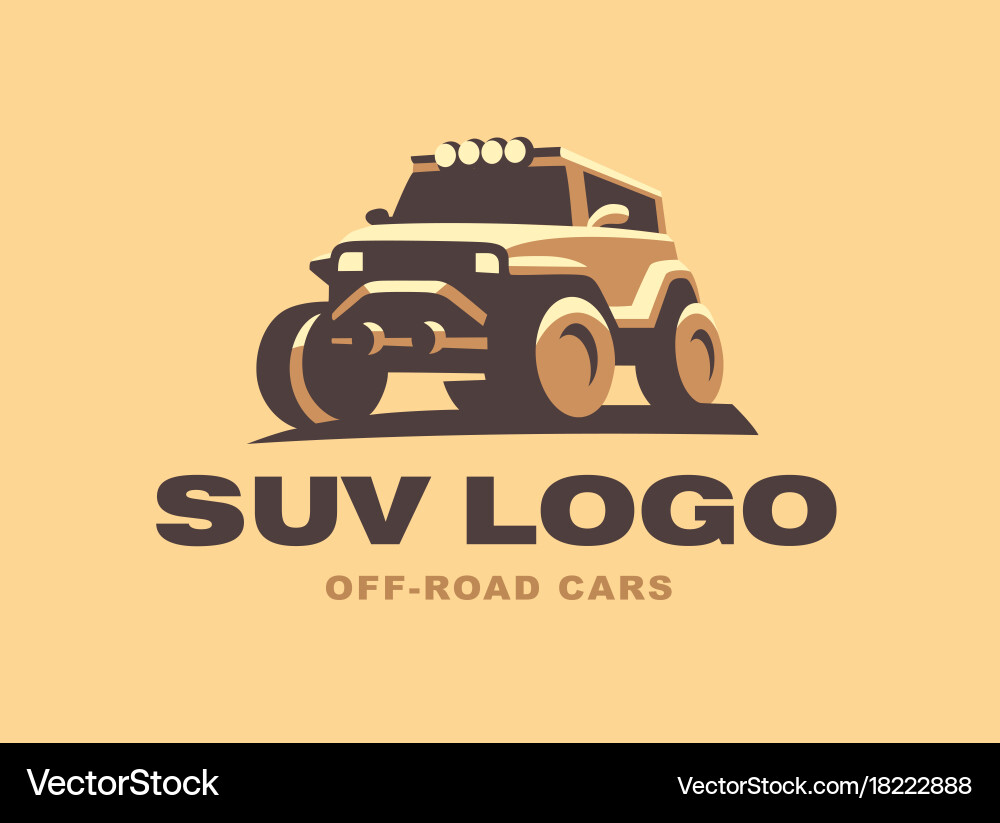 Suv logo car emblem color version Royalty Free Vector Image