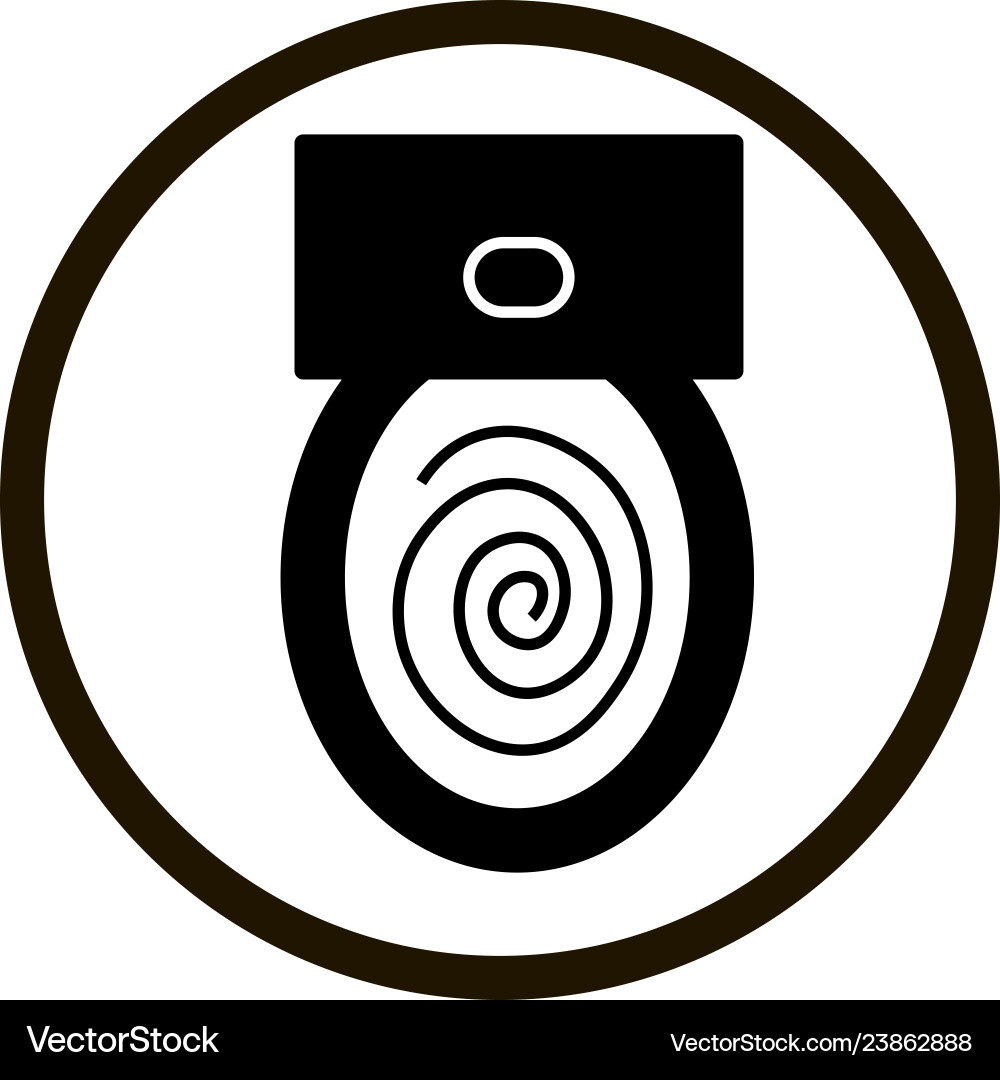 Toilet Flush Reminder Sign Royalty Free Vector Image