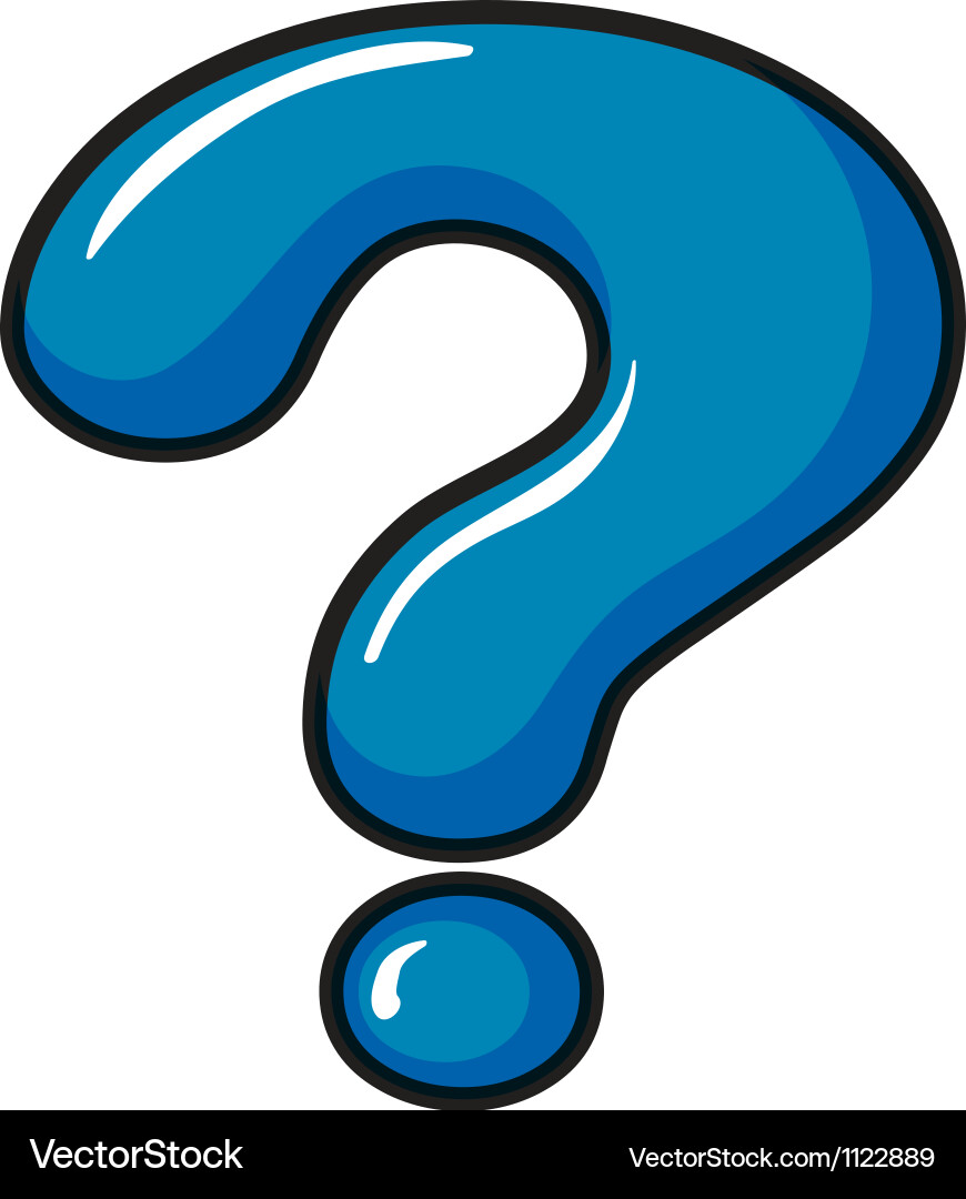 A question mark symbol Royalty Free Vector Image