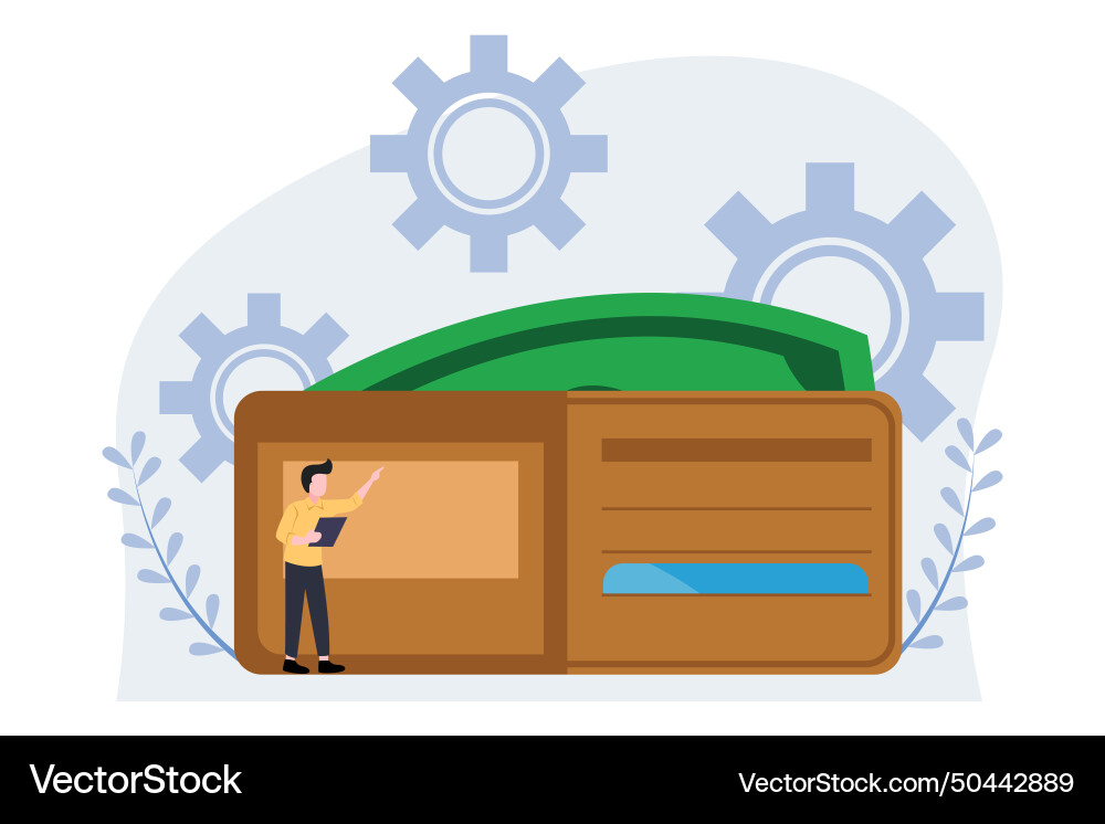 Business finance flat design Royalty Free Vector Image