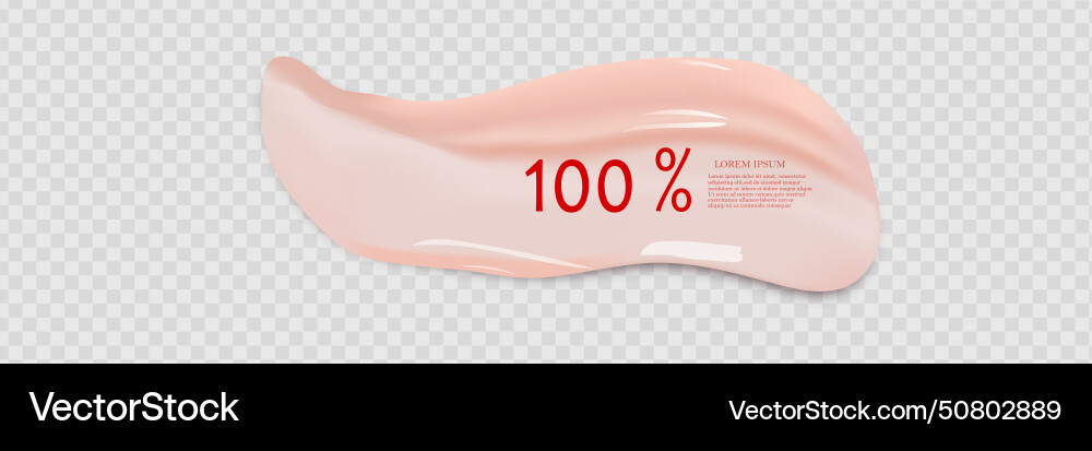 Cream texture stroke isolated on transparent Vector Image