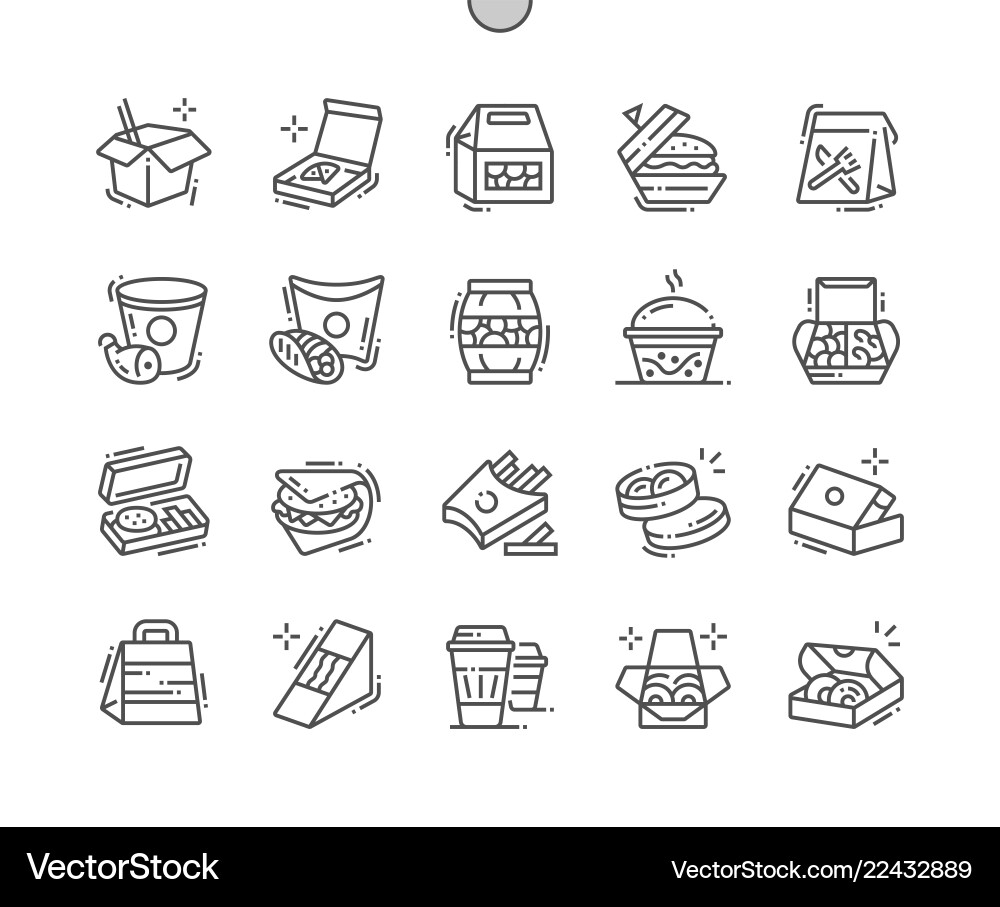 Food packaging well-crafted pixel perfect Vector Image