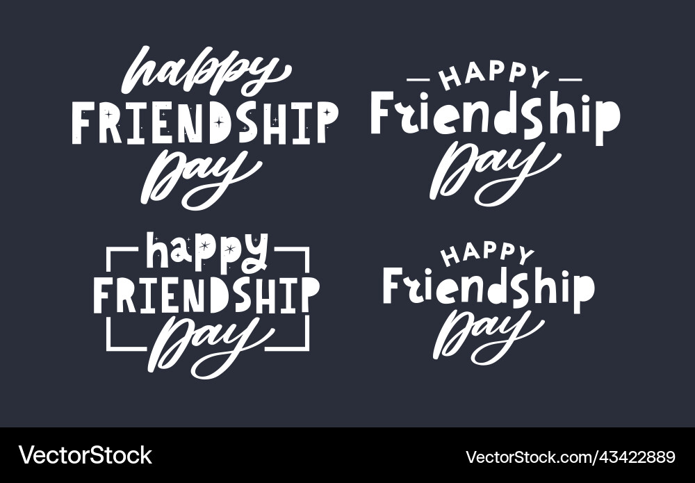 Friendship day with text and elements Royalty Free Vector