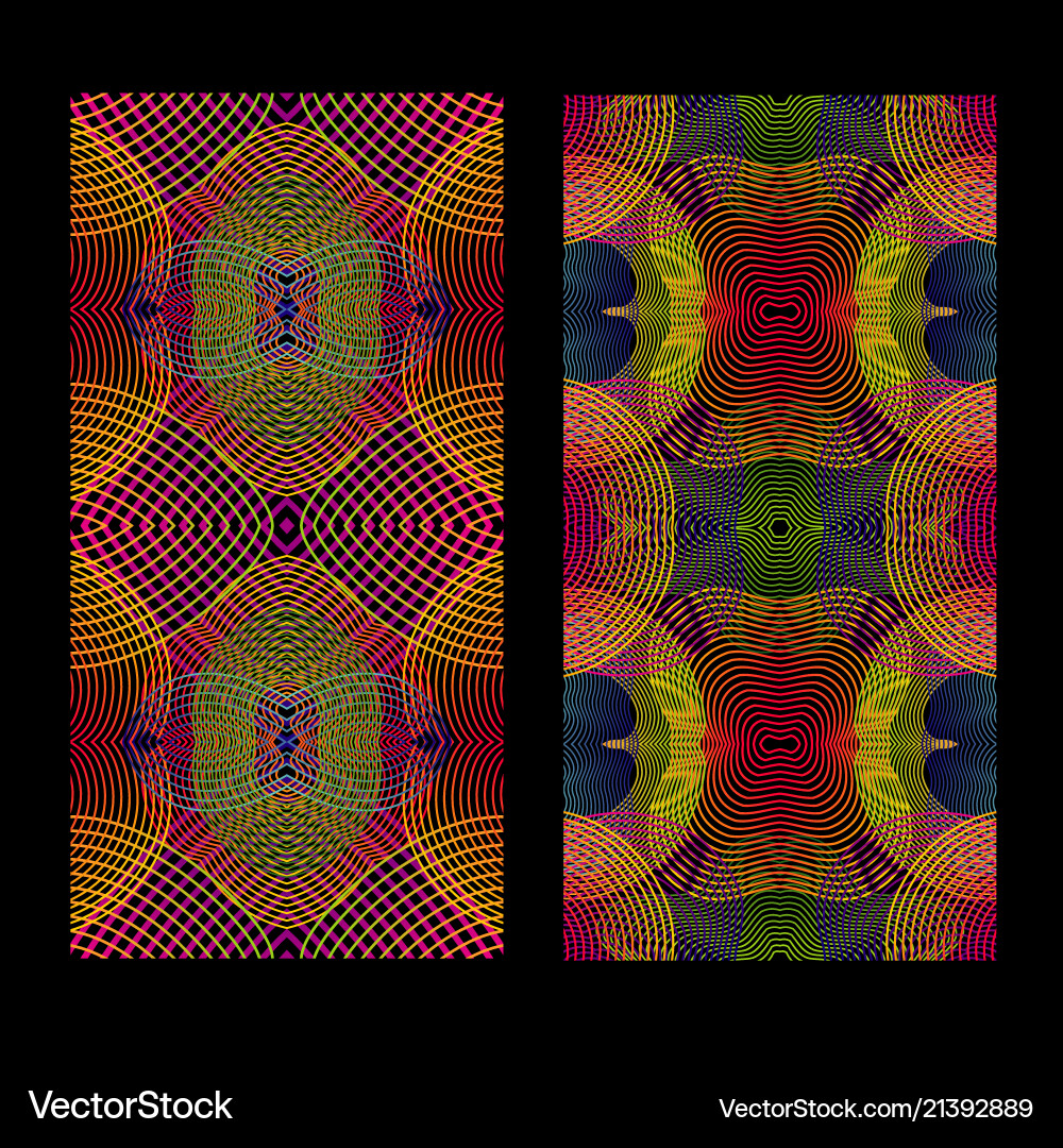 Hypnotic Retro Patterns Royalty Free Vector Image