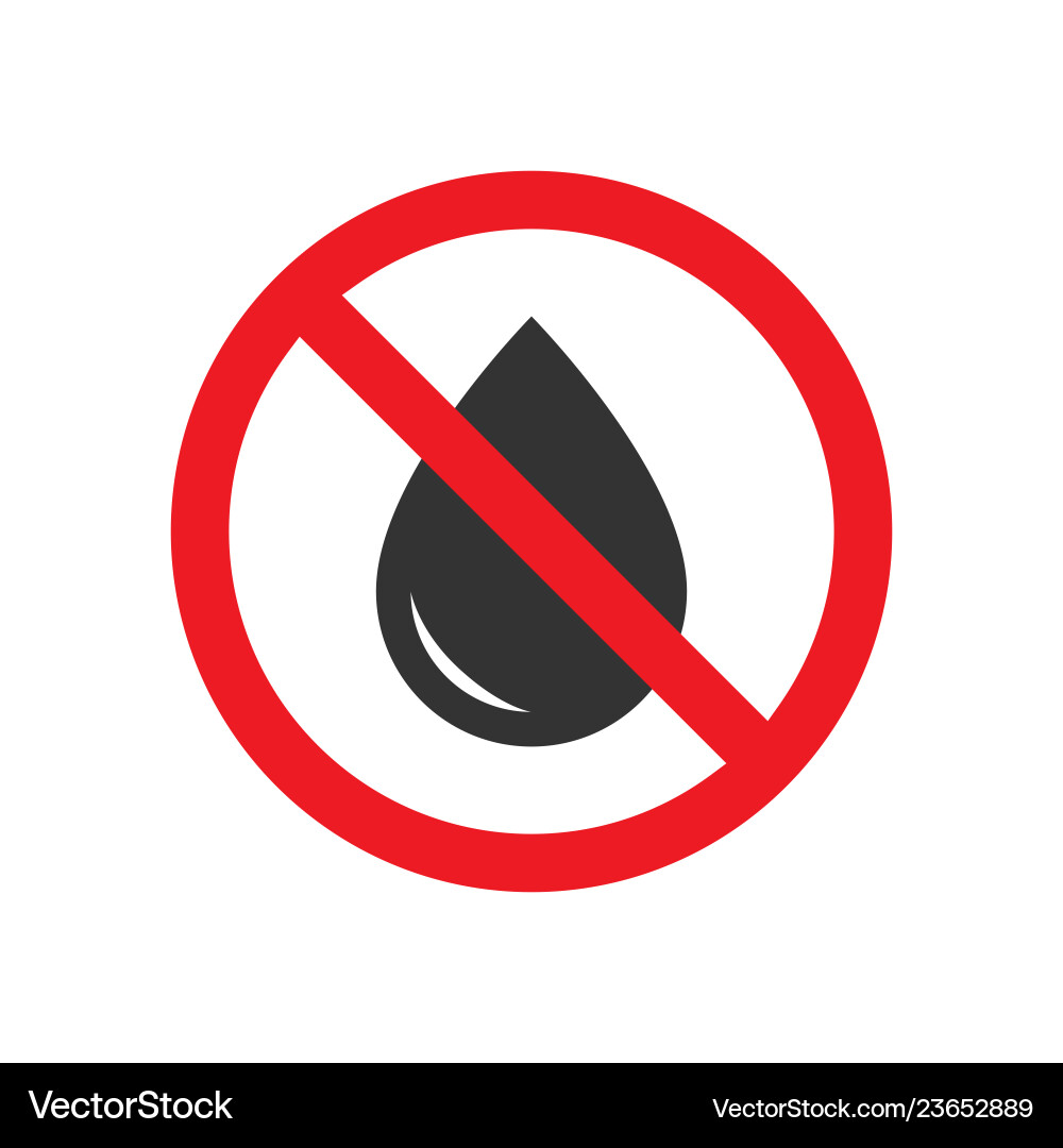 No water drops sign Royalty Free Vector Image - VectorStock