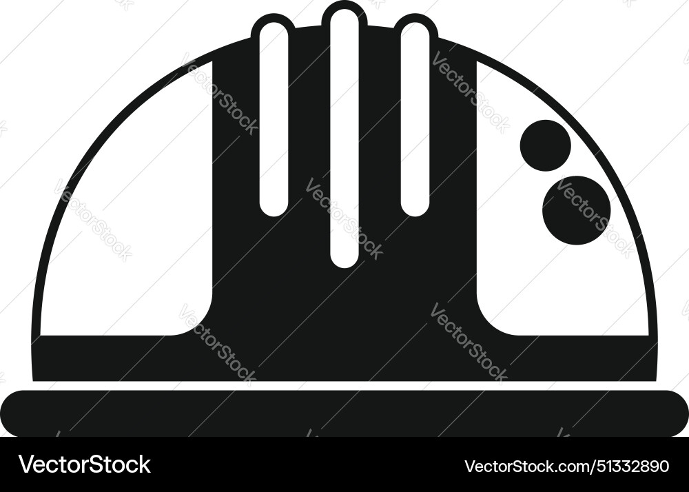 Black and white safety helmet icon Royalty Free Vector Image