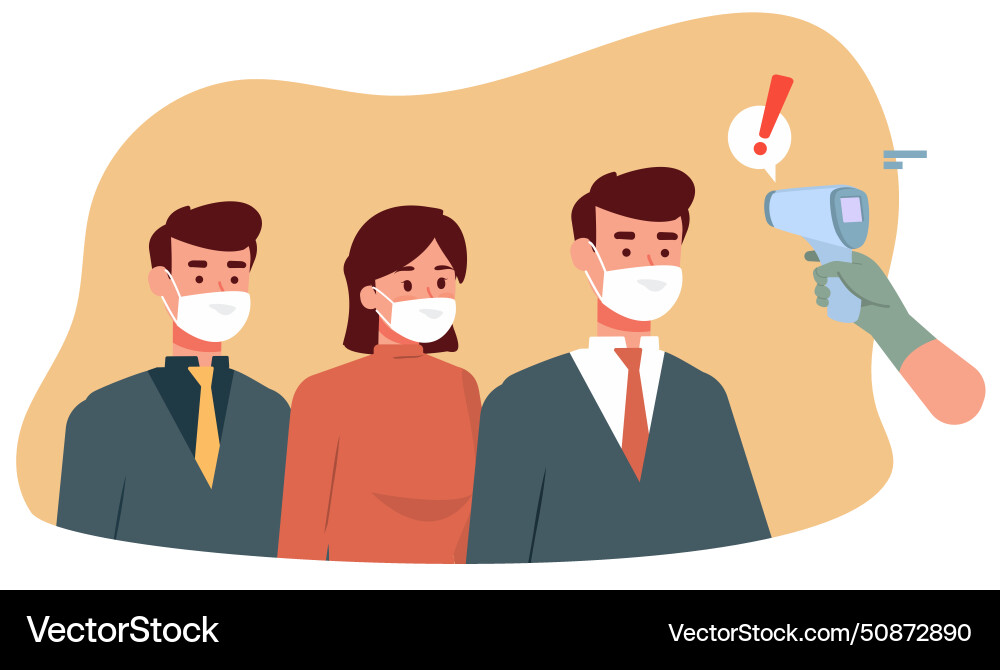 Checked body temperature Royalty Free Vector Image