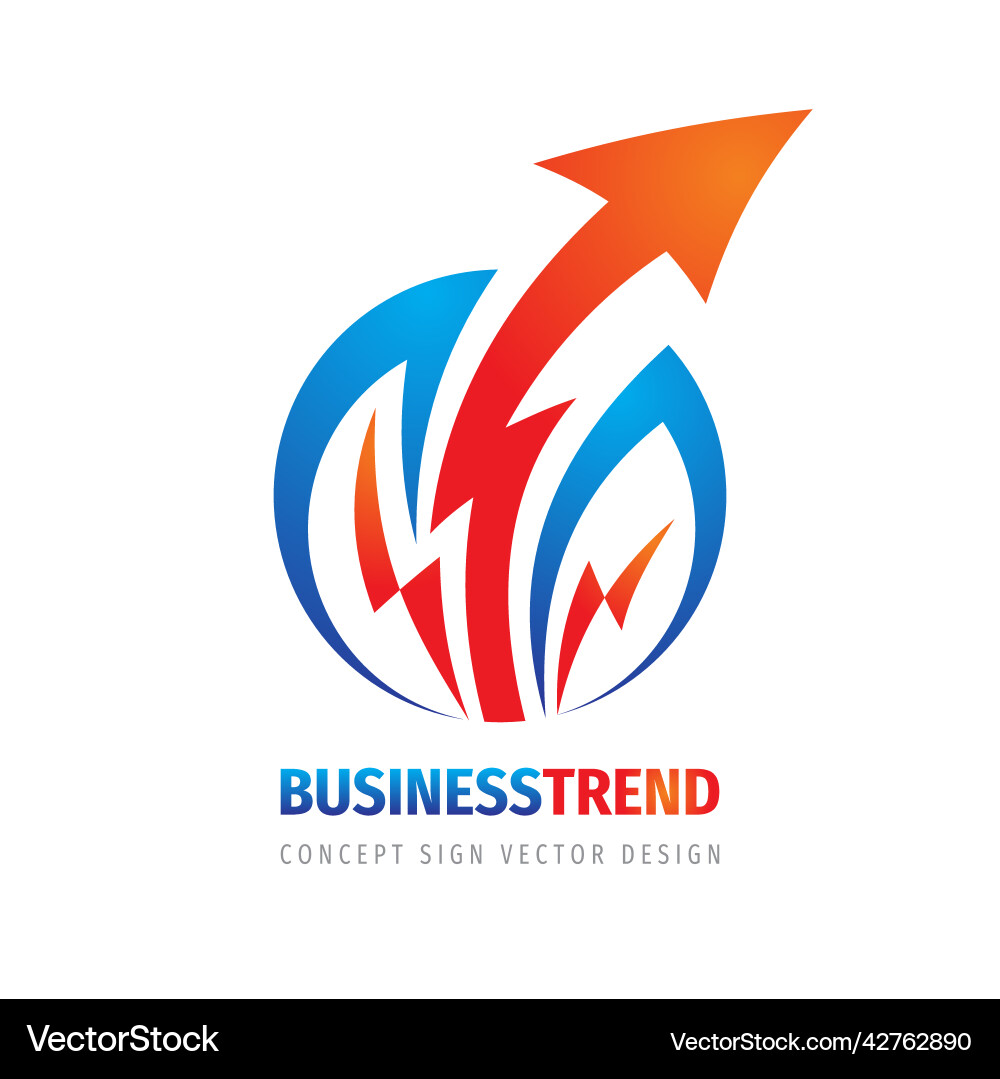 Dynamic Arrow Business Strategy Logo Royalty Free Vector