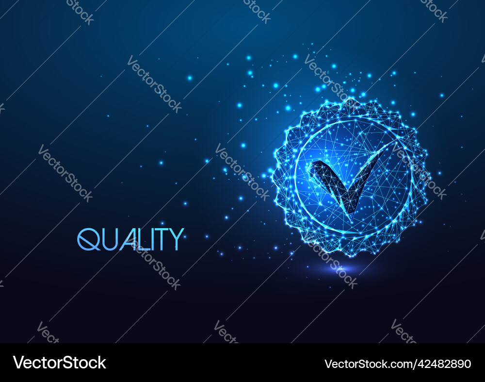 Futuristic high quality approval concept Vector Image