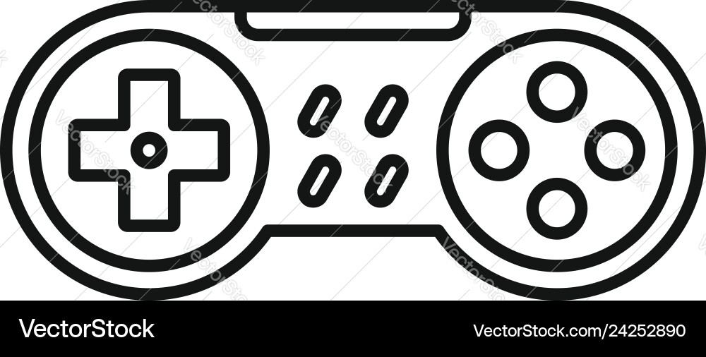 Game controller icon outline style Royalty Free Vector Image