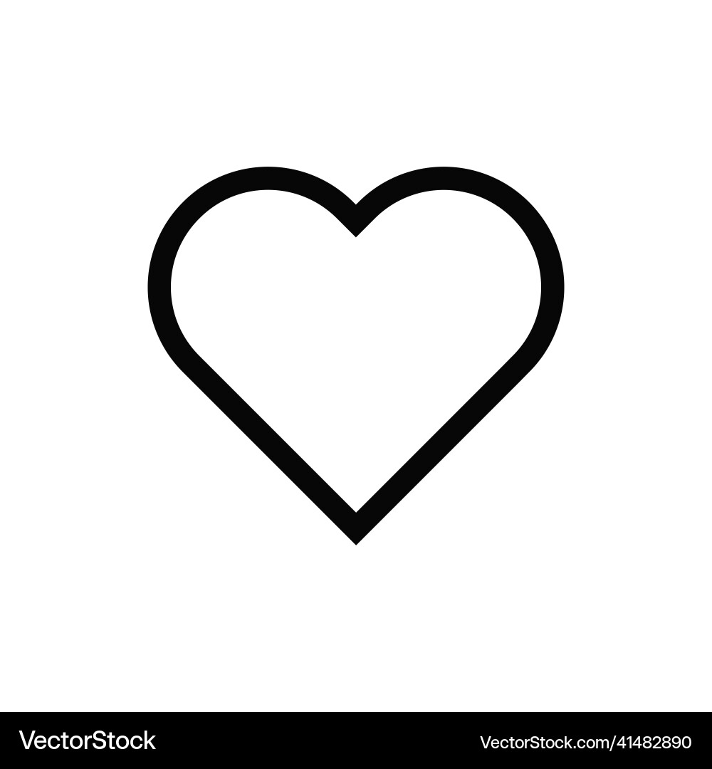 Heart icon ui sign Royalty Free Vector Image - VectorStock