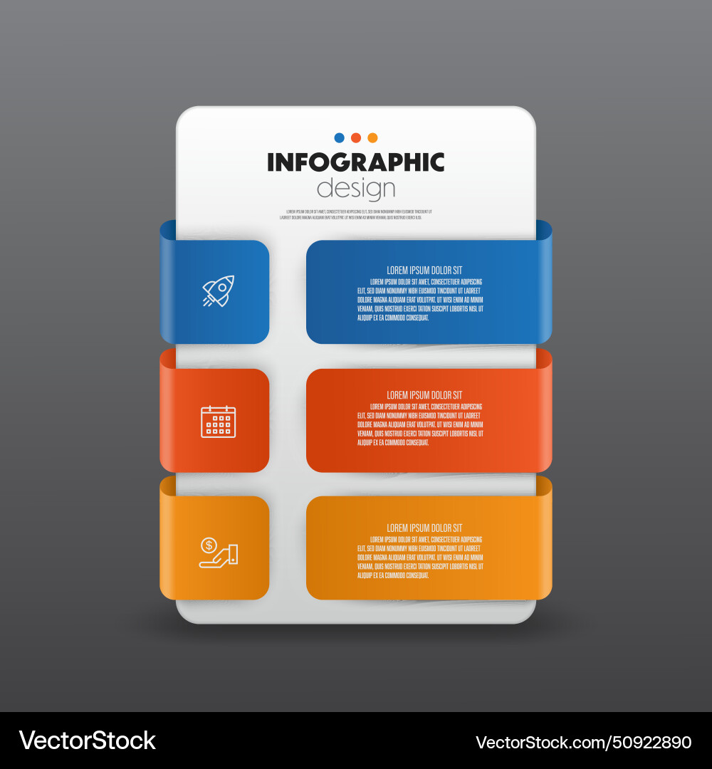 Infographic ribbon template diagrame business Vector Image