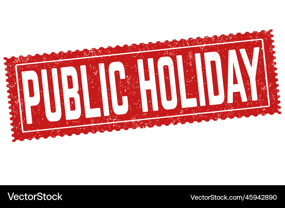 Public holiday grunge rubber stamp Royalty Free Vector Image