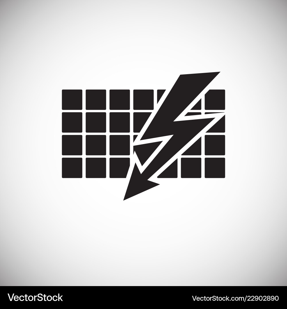 Sun panel source on white background Royalty Free Vector