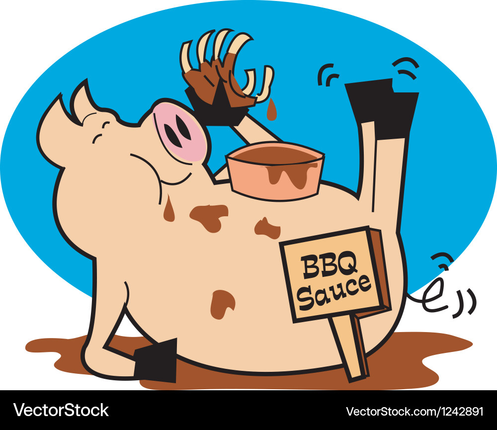 Bbq pork sauce Royalty Free Vector Image - VectorStock