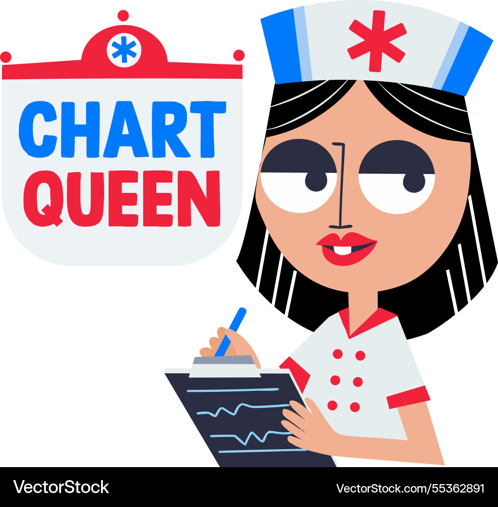 Chart queen Royalty Free Vector Image - VectorStock