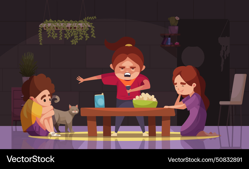 Children horror games poster Royalty Free Vector Image