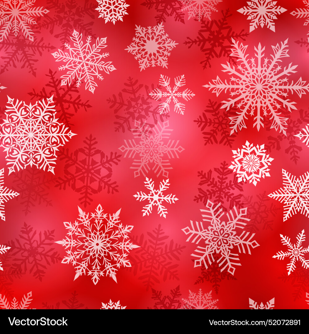 Christmas seamless pattern of snowflakes Vector Image