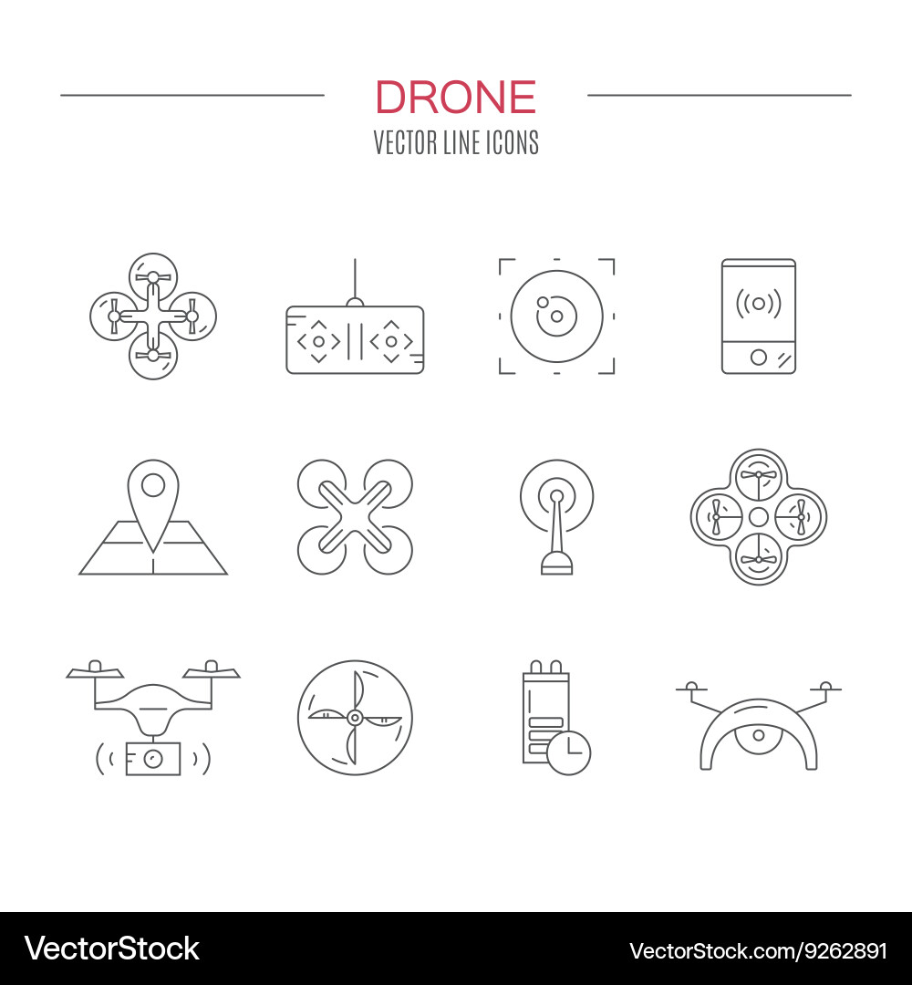 Drone Line Icon Vector Images (over 13,000)