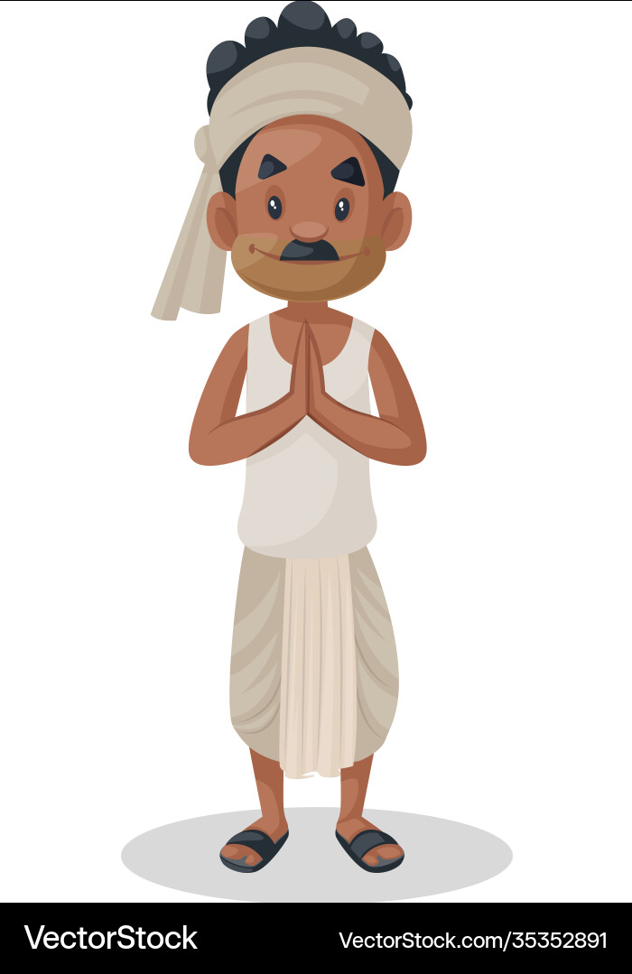 Indian bihari man Royalty Free Vector Image - VectorStock