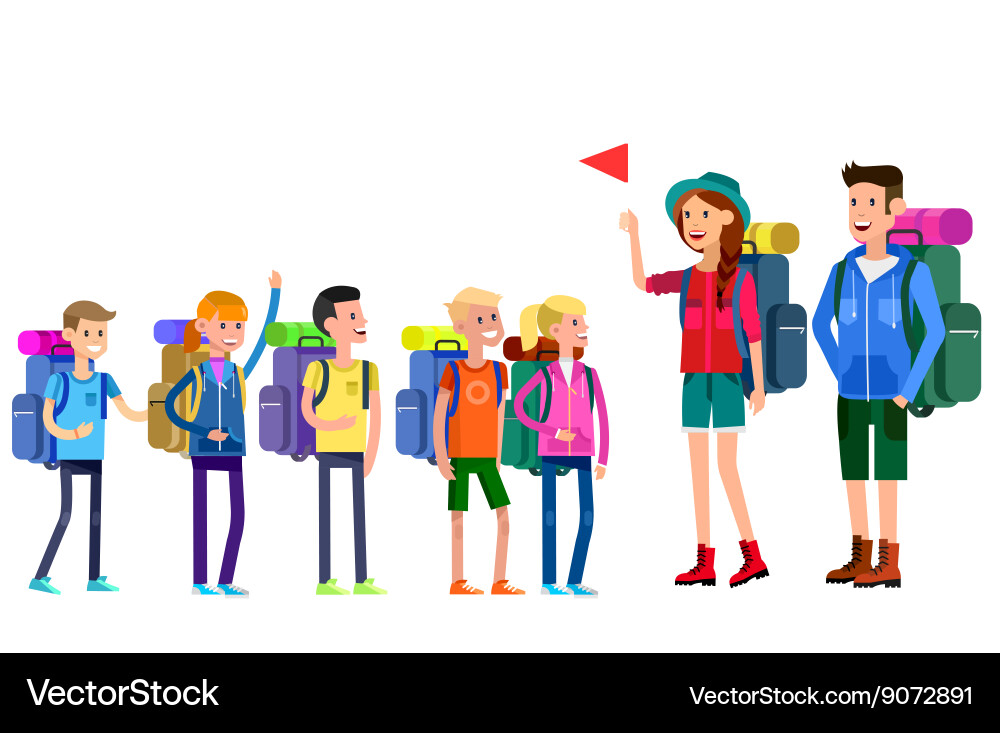 Kids Summer Camp Scene Royalty Free Vector Image