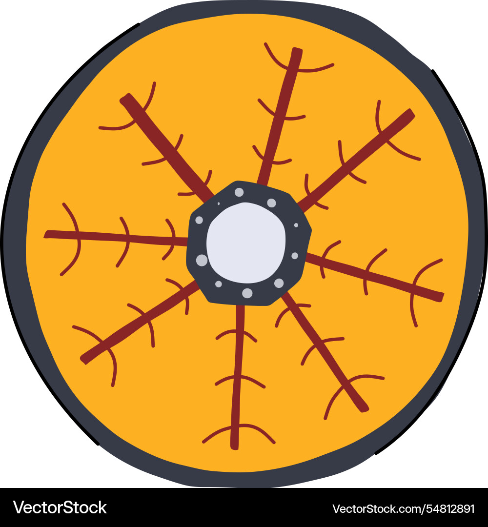 Metal viking shield cartoon Royalty Free Vector Image