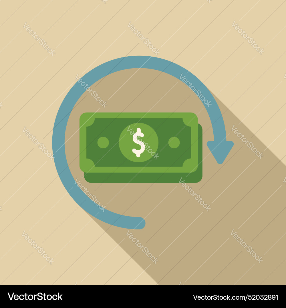 Money circulation concept with dollar bill Vector Image