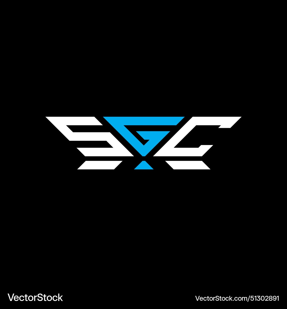 Sgc letter logo design simple and modern Vector Image