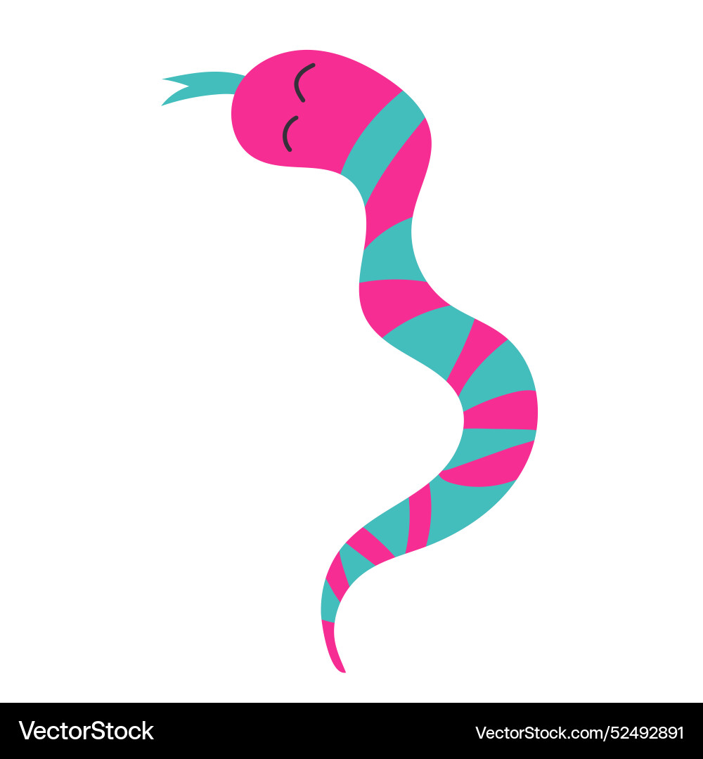 Snakes in with colorful stripes Royalty Free Vector Image
