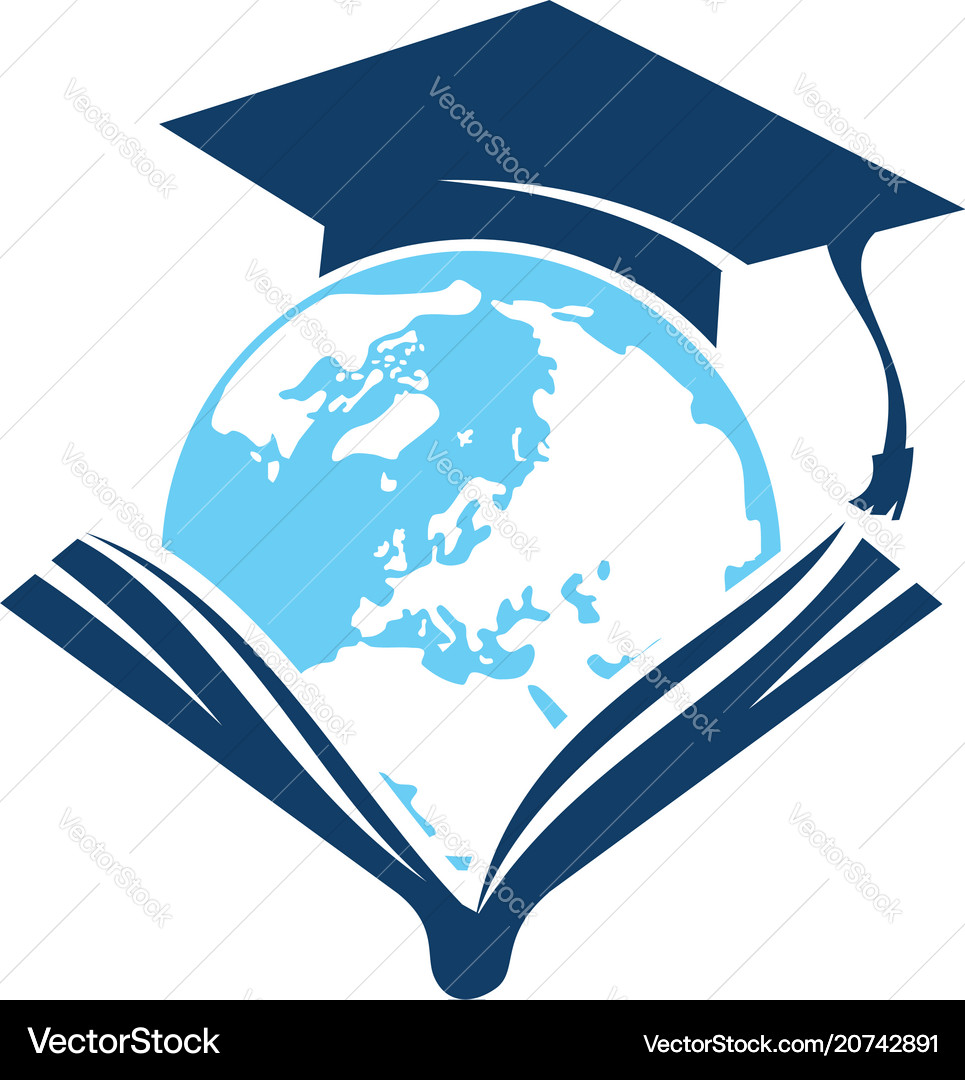 World education logo design template Royalty Free Vector