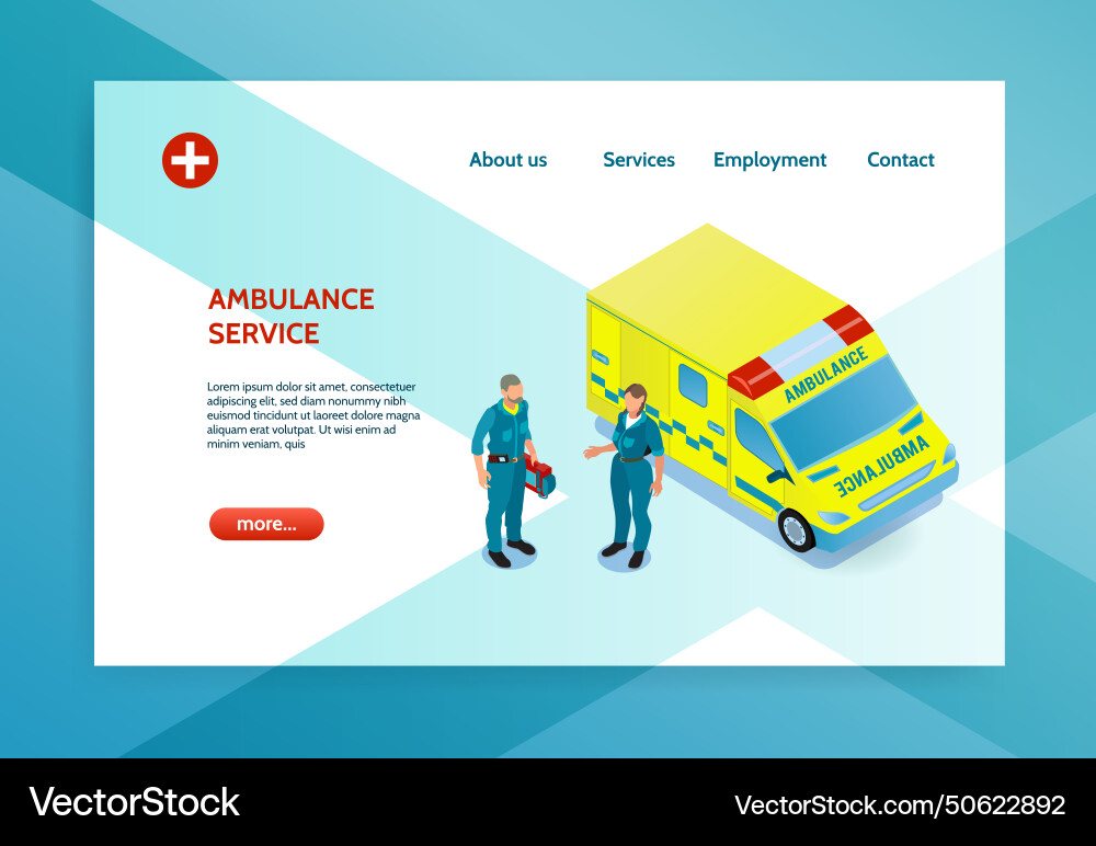 Ambulance service banner Royalty Free Vector Image