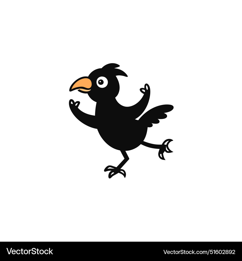Australian raven bird dancing icon – Royalty-Free Vector | VectorStock