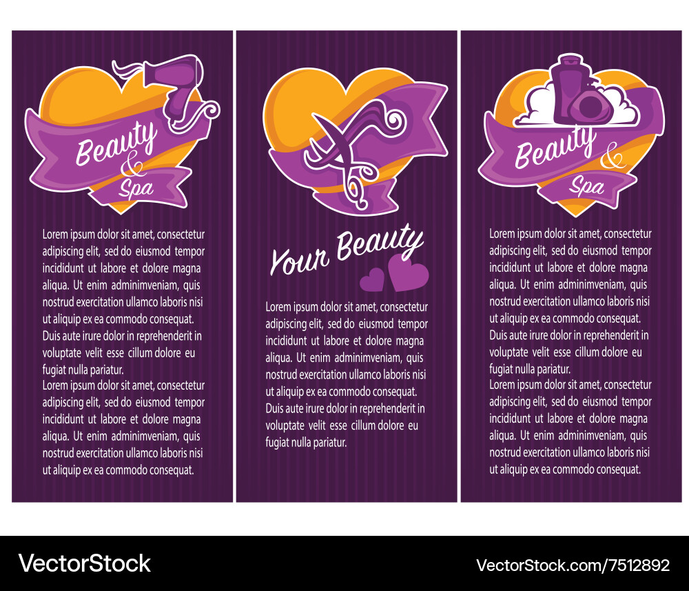 Beauty banners Royalty Free Vector Image - VectorStock