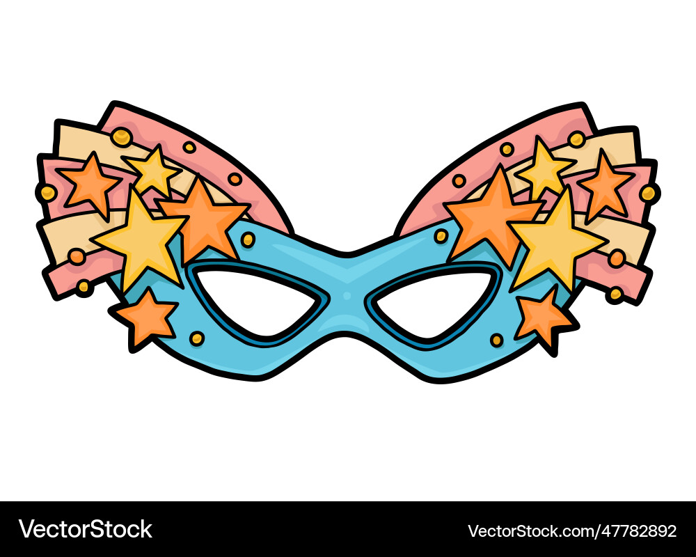 Cartoon for children carnival mask Royalty Free Vector Image
