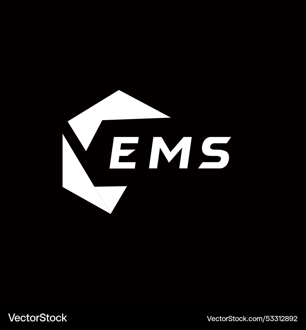 Ems creative minimalist letter logo ems unique Vector Image