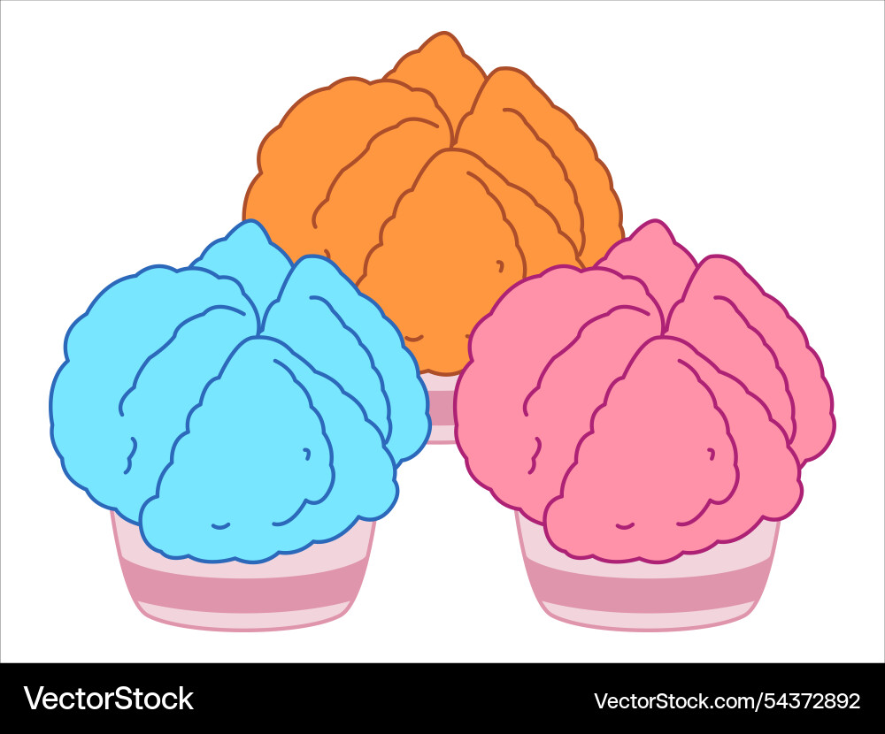 Fa gao chinese traditional snack china oriental Vector Image