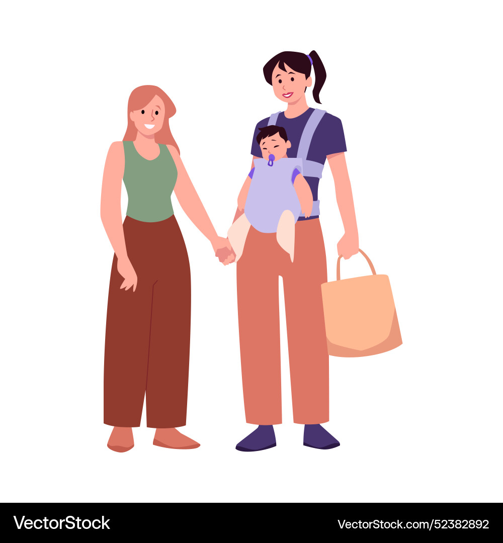 Happy family with baby Royalty Free Vector Image