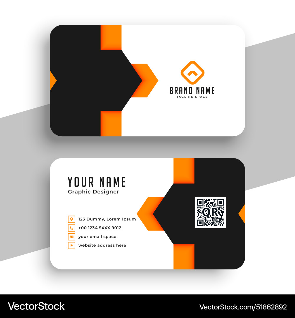 Modern business visiting card layout a ready Vector Image