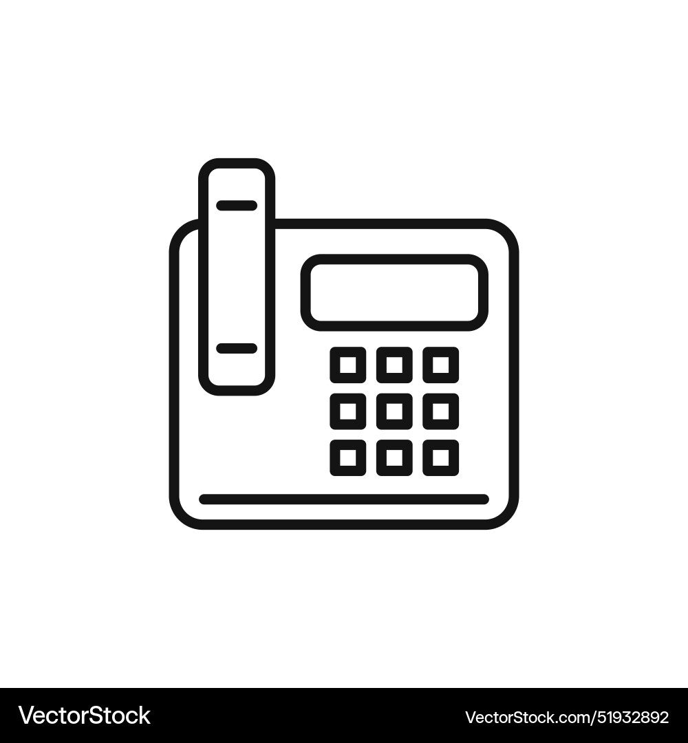 Office desk phone icon ideal for business Vector Image