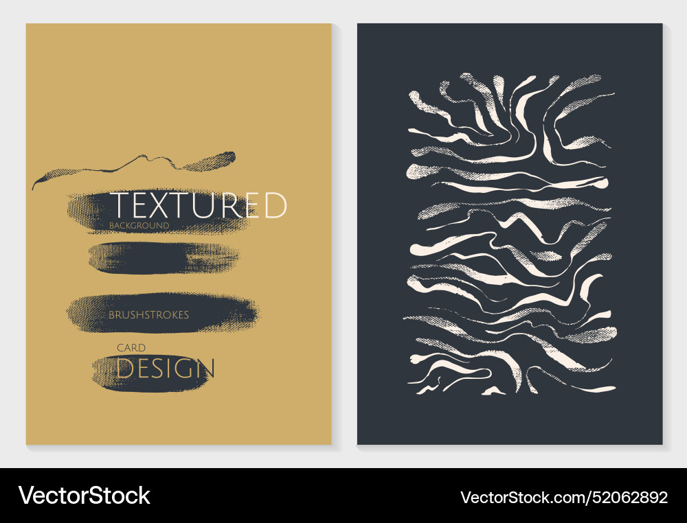 Painted texture waves card design Royalty Free Vector Image
